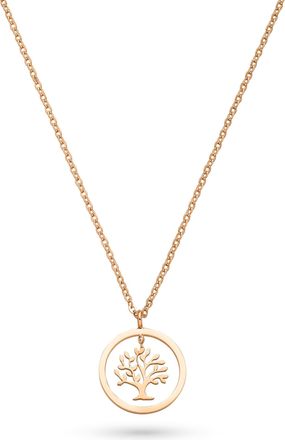 s.Oliver Necklace - Elegante Halskette aus poliertem Edelstahl - IP Ros&eacute;gold - Ankerkette 47 cm - wasserfest & hautfreundlich