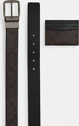 Coach Geschenkset aus einem Kartenetui und Gürtel aus Signature-Canvas, in Schachtel