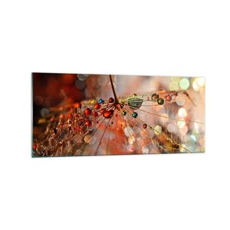 Arttor Wandbilder Dekoration Wohnzimmer Spinnennetz modern Panorama Bilder auf Glas 120x50cm Glasbild Schlafzimmer K&uuml;che Wand Kunstdruck Art Gro&szlig; Wanddeko Bi