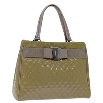 Ferragamo Pre-owned Handtasche aus beschichtetem Canvas - - Pre-owned - Damen - Gr&uuml;n - ONE SIZE