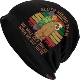 Generic Homme Femme Bonnets De Ski L&Eacute;quipe De Randonn&eacute;e Sloth : on Y Arrivera Quand on Y Arrivera. Bonnets Tricot&eacute; Doux Bonnet dhiver Chaud Hiver Chapeaux pou