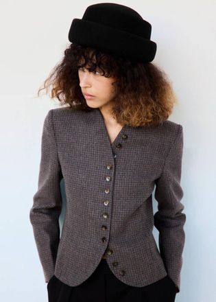 Mango Chapeau 100 % laine noir - Femme - Taille unique - MANGO