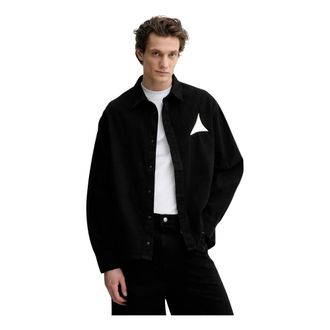 Heliot Emil Heliot Emil, Homme, Vestes, Noir, Taille: XL Chemise en jean Surtsey