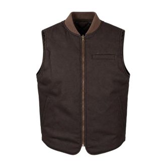 Bl'ker Blker - Gilet R&eacute;versible en Laine Chouette - Homme - Vestes - Brun - Taille: L