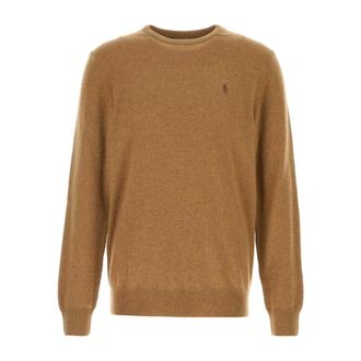 Polo Ralph Lauren Homme, Pulls, Brun, Taille: 2XL Pull en laine Biscuit