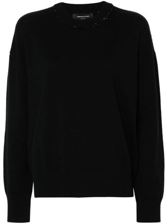 Fabiana Filippi pull à sequins - Noir