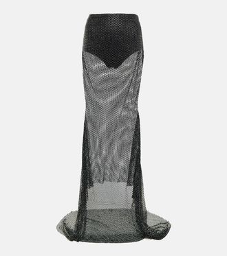 Giuseppe Di Morabito Verzierter Maxirock aus Mesh