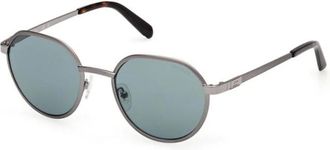 Guess Homme, Accessoires, Gris, Taille: 51 MM Round Metal Lunettes de soleil