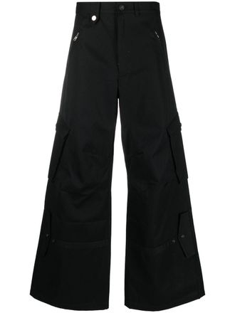 EGONlab. pantalon ample &agrave; poches cargo - Noir