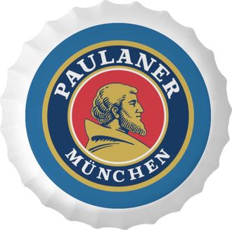 DJNGN Kompatibel mit Paulaner Flaschenverschluss-förmigem Metall-Wandkunst-Dekor-Plakette für Bar-Garage-Mann-Höhlen-Heimdekoration