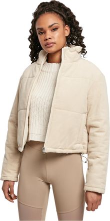Urban Classics Damen Jacke Ladies Corduroy Puffer Jacket whitesand XXL