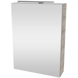 Fackelmann a-vero Spiegelschrank mit LED-Beleuchtung - Alibertschrank f&uuml;r Bad und G&auml;ste-WC (50 x 68 x 15,3 cm) - sbc Badschrank mit Spiegel in Holz