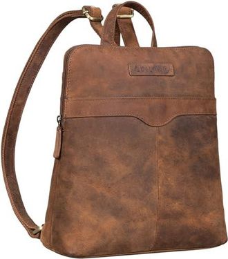 STILORD Heidi Élégant Sac à Dos en Cuir Véritable pour Femmes - Vintage Daypack Rétro de Ville - Petit Sac à Main, Couleur:avani - marron