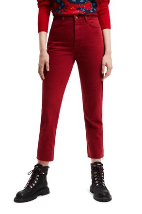 Desigual Damen Denim_javiera, 3028 Cereza, Jeans, Rot, 42 EU