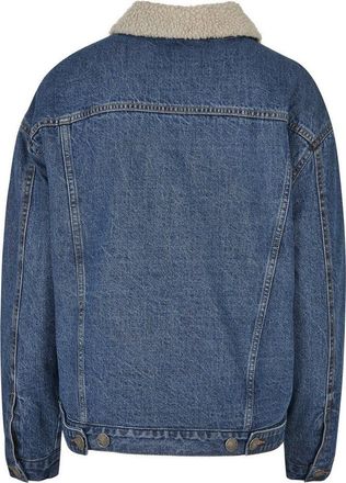 Urban Classics Jeansjacke Urban Classics Damen Ladies Oversized Sherpa Denim Jacket (1-St)