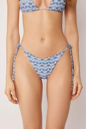 Calzedonia Brazilian-bikinihose Mit Schmalen B&auml;ndchen Water Reflection Blau