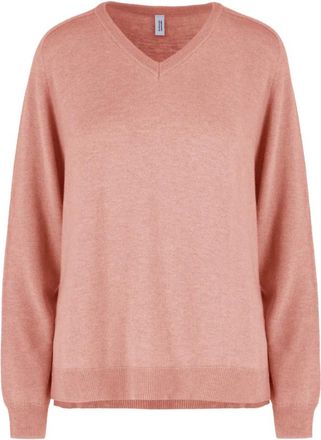 Bomboogie Femme, Pulls, Rose, Taille: 38 FR Pull en V M&eacute;rinos