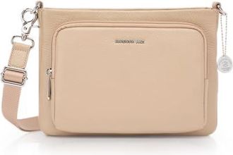 Mandarina Duck Mellow Leather Crossover, Femmes, Warm Taupe