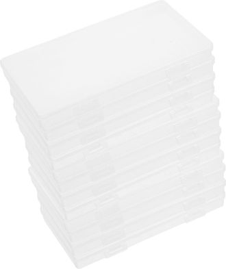 NUOBESTY VILLFUL 20 St&uuml;ck Teiliges Mini-aufbewahrungsset aus Transparentem Kunststoff mit Klappdeckeln Kleine Rechteckige Schmuck Perlenboxen f&uuml;r Bastelbedarf 