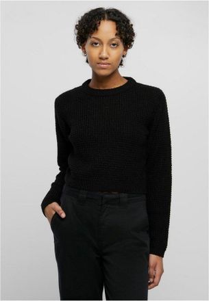 Urban Classics Rundhalspullover Ladies Short Waffle Sweater