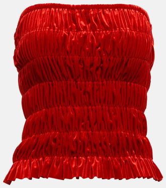 Norma Kamali Top aus Samt