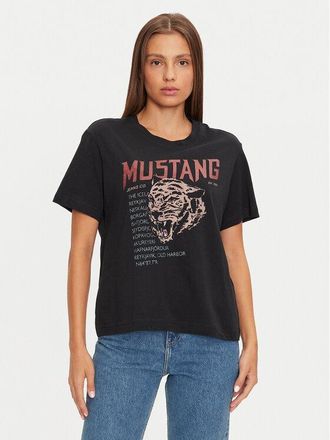 Mustang Jeans Mustang T-Shirt Floris 1015457 Schwarz Relaxed Fit