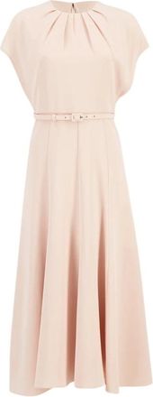 Roland Mouret Femme, Robes, Beige, Taille: 34 FR Robe Midi Cape Ceintur&eacute;e