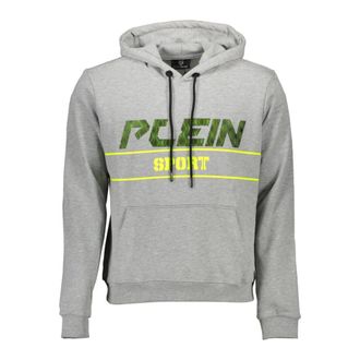 Plein Sport Grauer Kapuzenpullover Langarm - - Sport - Herren - Grau - 2XL