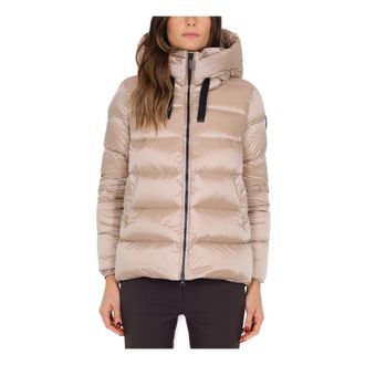 Bomboogie Femme, Vestes, Beige, Taille: 40 FR Piumino corto cappuccio staccabile