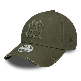 New Era Women MLB 9FORTY Distressed Cap New York Yankees Oliv