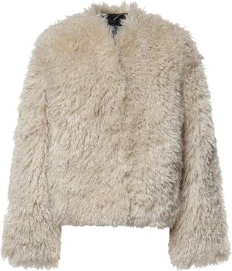 Stand Studio Stand Studio - Veste en fausse fourrure et shearling - Femme - Vestes - Beige - Taille: 34 FR