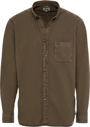Camel Active Herren Langarmhemd aus Baumwolle Oliv, Menswear-M