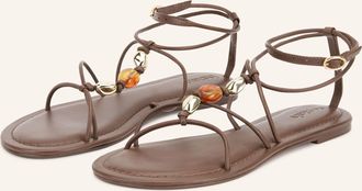 BA&SH Ba&Sh Sandalen Caya Mit Schmuckperlen braun