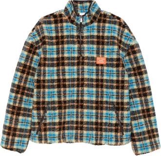 Dr&ocirc;le de Monsieur Checked Sherpa Half-Zip Jacket - - Sport - Herren - Mehrfarbig - M