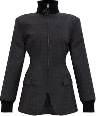 Moschino Femme, Vestes, Noir, Taille: 38 FR Blazer &agrave; Col Montant