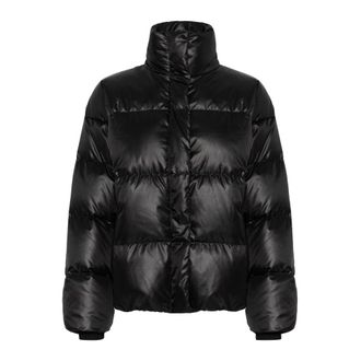 MY ESSENTIAL WARDROBE Gepolsterte Glossymw Daunenjacke Schwarz - - Jackets - Damen - Schwarzk - XL
