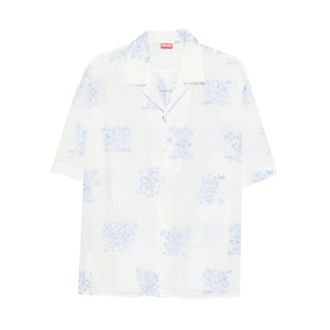Kenzo Homme, Chemises, Blanc, Taille: M Short Sleeve Chemises