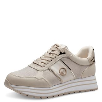 Tamaris Damen Schn&uuml;rer Vegan beige 36