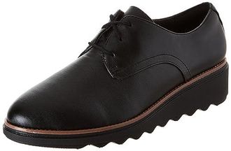 Clarks Mocassins Sharon Rae pour Femme, Cuir Noir, 38.5 EU