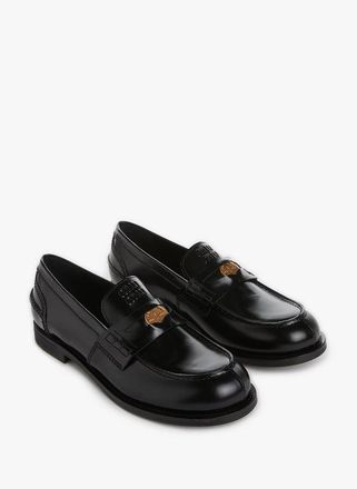 Miu Miu Leder-Loafer in Schwarz