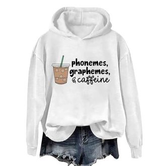 Generic Sweat-shirt surdimensionn&eacute; pour femme - Sweat &agrave; capuche imprim&eacute; - Manches longues - Veste de surv&ecirc;tement 2026 - Automne - Hiver - Manteau long - Pull 