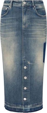 Moschino Femme, Jupes, Bleu, Taille: W30 Jupe Midi en Jean