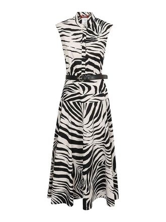 Max Mara Knielanges Kleid - Wei&szlig;