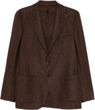 Dell'Oglio blazer à carreaux - Marron