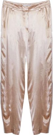 Genny Femme, Pantalons, Beige, Taille: 38 FR Silk Pantalons