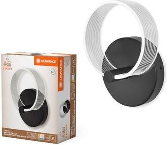 Ledvance Decor Circle dekorative Wandleuchte, 1-flammig, 8W, 800lm, 3000K/4200K/6500K, warmwei&szlig;/kaltwei&szlig;/Tageslicht, Kunststoff, schwarz
