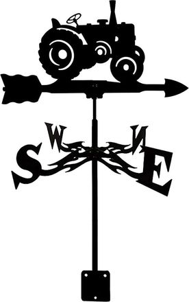 Generic Wetterfahne Traktor Wetterfahne Edelstahl Gartenstecker Wetterfahne Messwerkzeuge Windrichtungsanzeiger Wetterhahn Geeignet für Metallprodukte im Auße