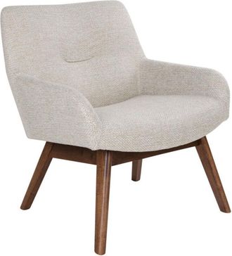 M&S Collection Fauteuil en tissu et pieds en bois naturel - &Eacute;cru - LONDON