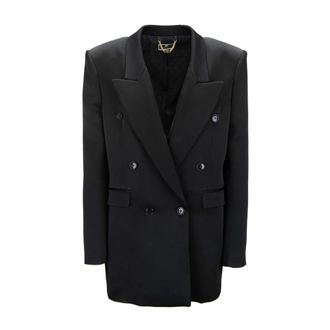 Elisabetta Franchi Klassischer Blazer mit Kn&ouml;pfen - - Jackets - Damen - Schwarzk - XL
