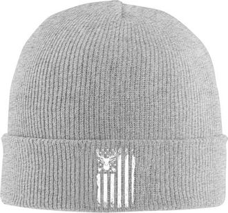 Generic Drapeau Américain De Chasse Au Cerf Femme Homme Bonnets Hiver Chaud Bonnet De Pêcheur Confortable Bonnets Tricoté pour Cyclisme Jogging Casque Moto